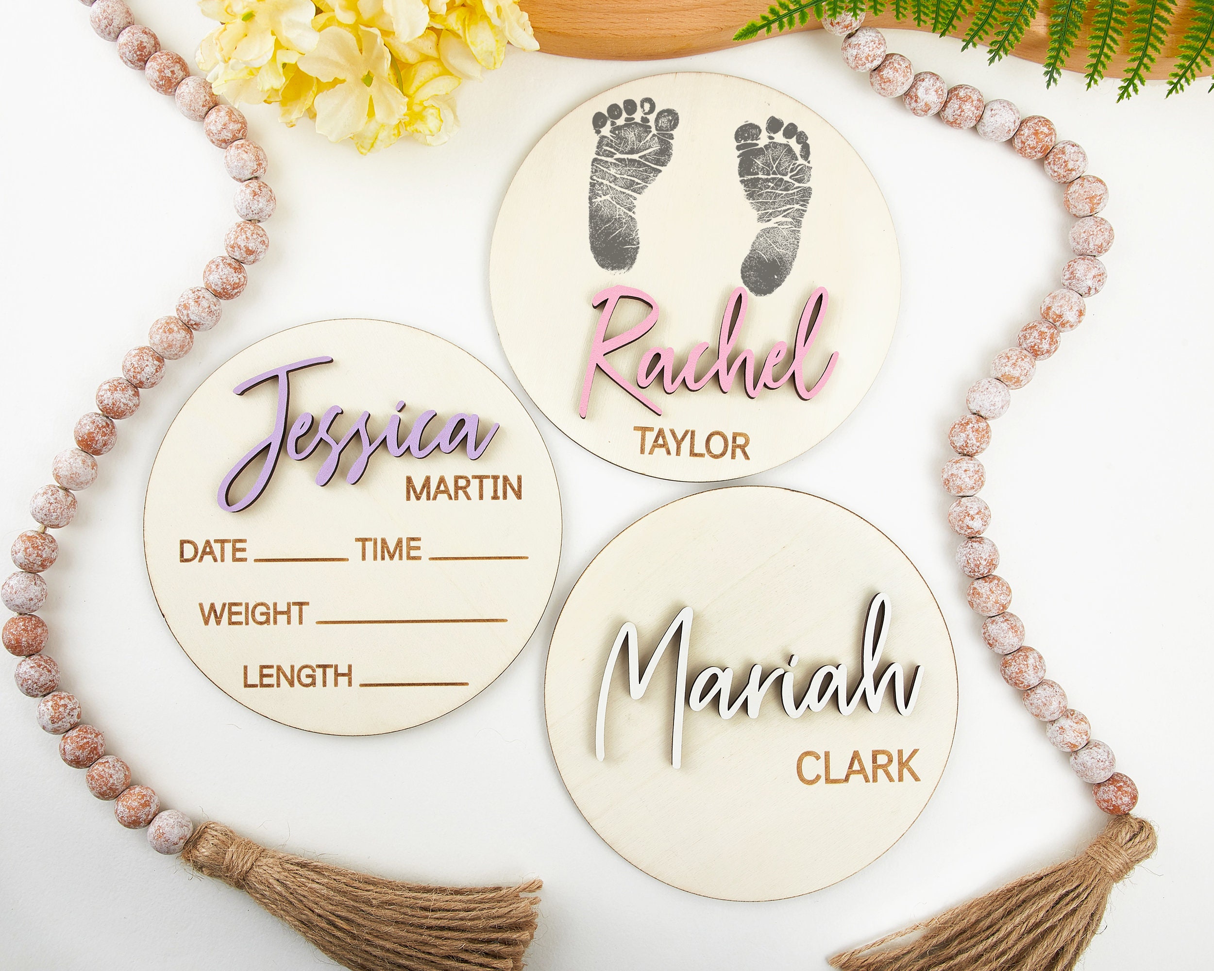 Custom Baby Birth Announcement Sign, Baby Name Sign, Wooden Baby ...