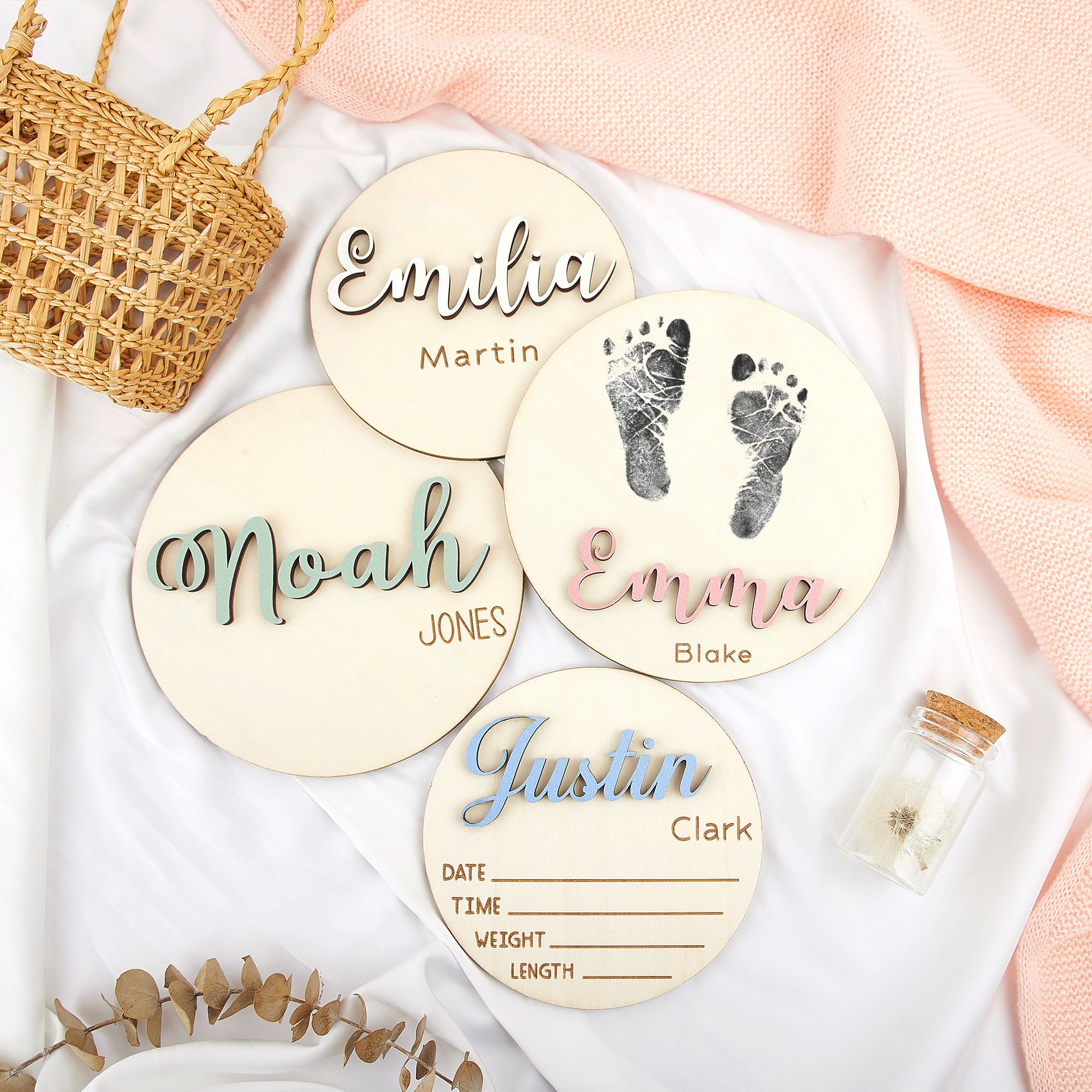 Custom Baby Birth Announcement Sign, Baby Name Sign, Wooden Baby ...