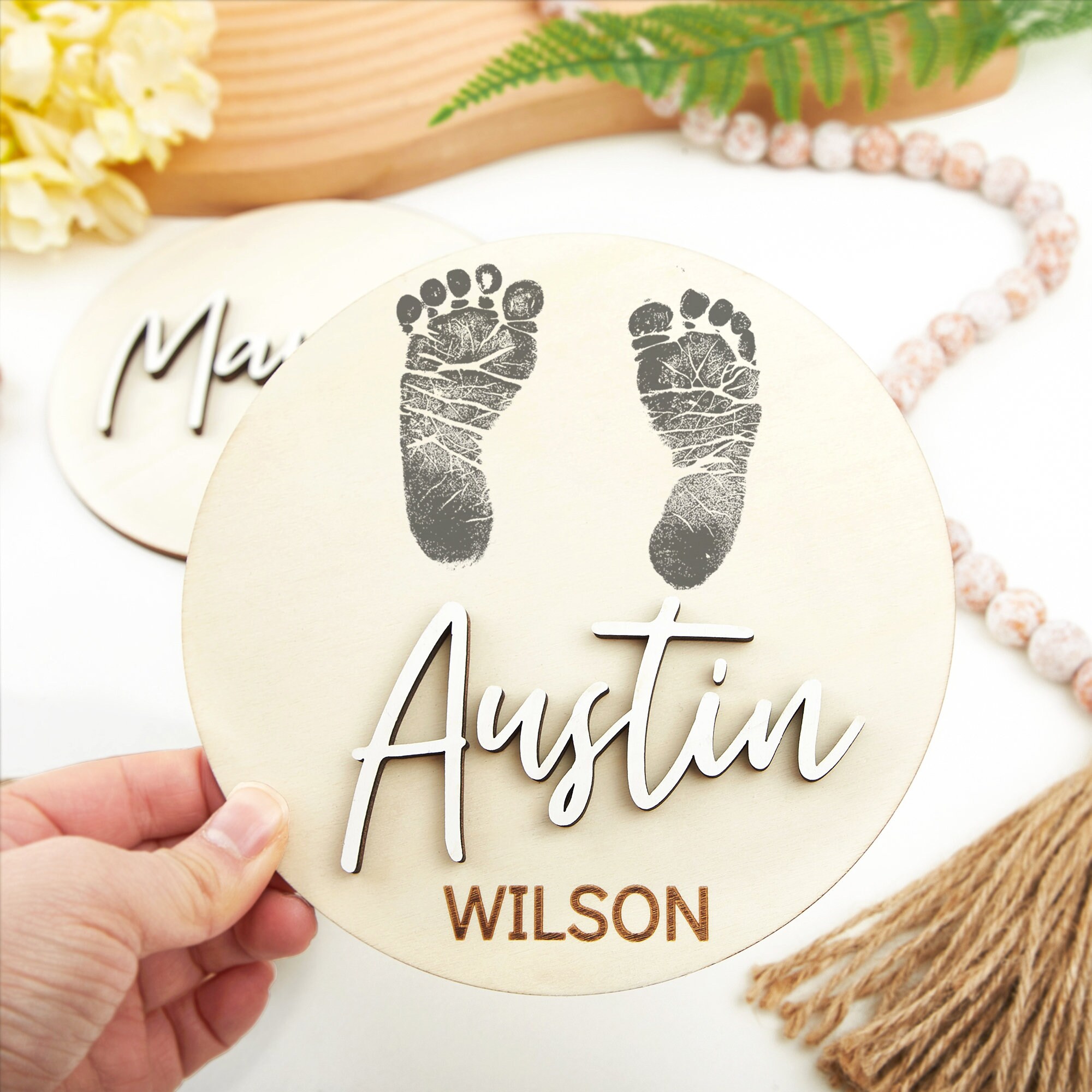 Custom Baby Birth Announcement Sign, Baby Name Sign, Wooden Baby ...