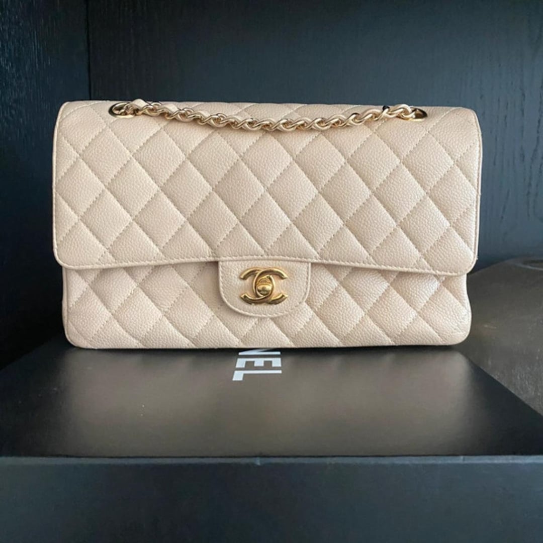 Chanel Medium 25 Beige Clair - Etsy