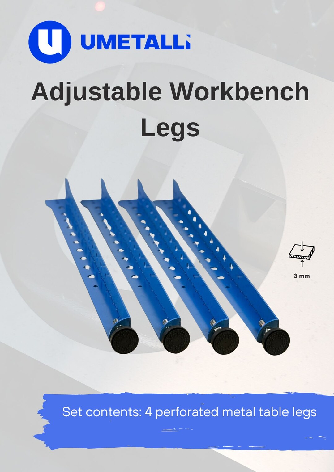 Adjustable Workbench Legs, Metal Table Legs. the Legs for the Umetalli ...