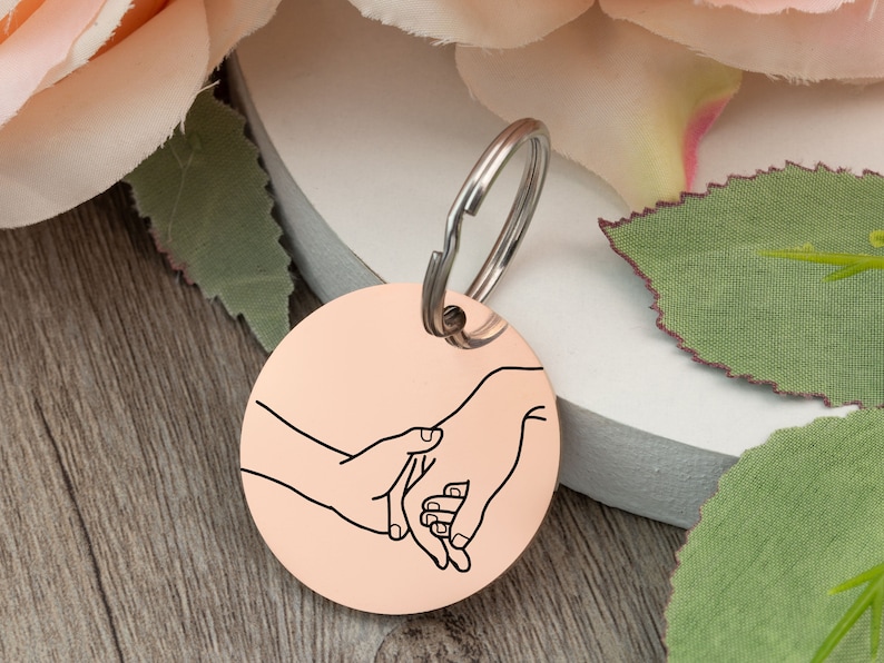 Pinky Promise Keychains, Custom Couple Keychain, Personalized Keychain, Engraved Pinky Promise ...