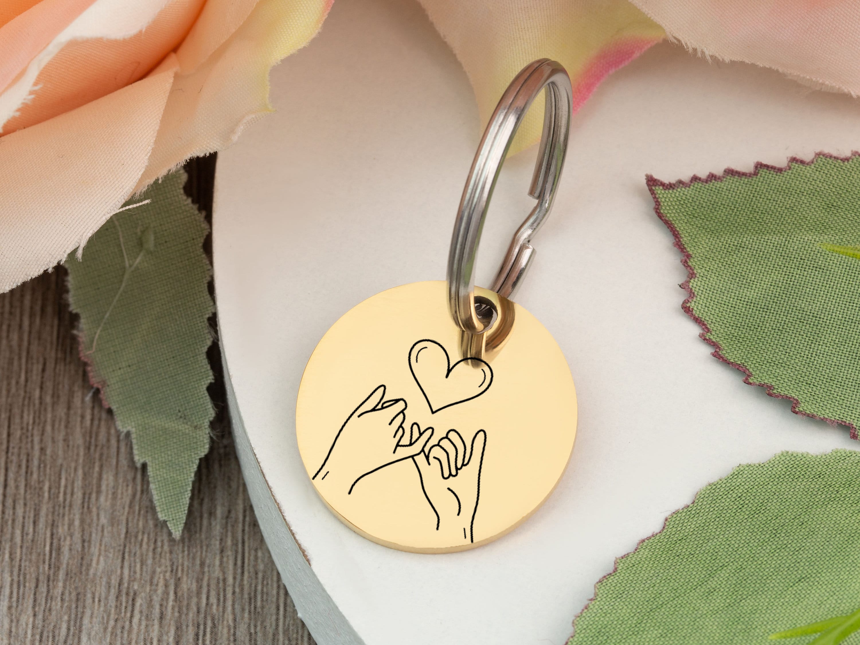 Pinky Promise Keychains, Custom Couple Keychain, Personalized Keychain, Engraved Pinky Promise ...