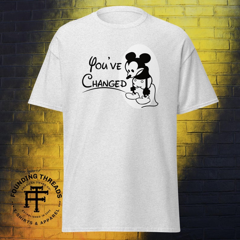 You've Changed Mickey Tshirt, Disappointed Mickey, Anti-disney T-shirt ...
