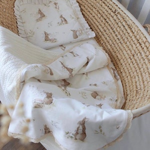 Peter Rabbit Blanket, Organic Cotton Baby Swaddle, 38.1x30.3" (97x77cm ...