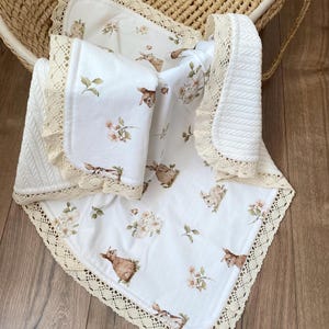 Peter Rabbit Blanket, Organic Cotton Baby Swaddle, 38.1x30.3" (97x77cm ...