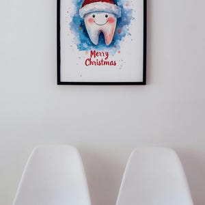 Dental Christmas Greeting Card Printable Dentist Wall Art Holiday ...