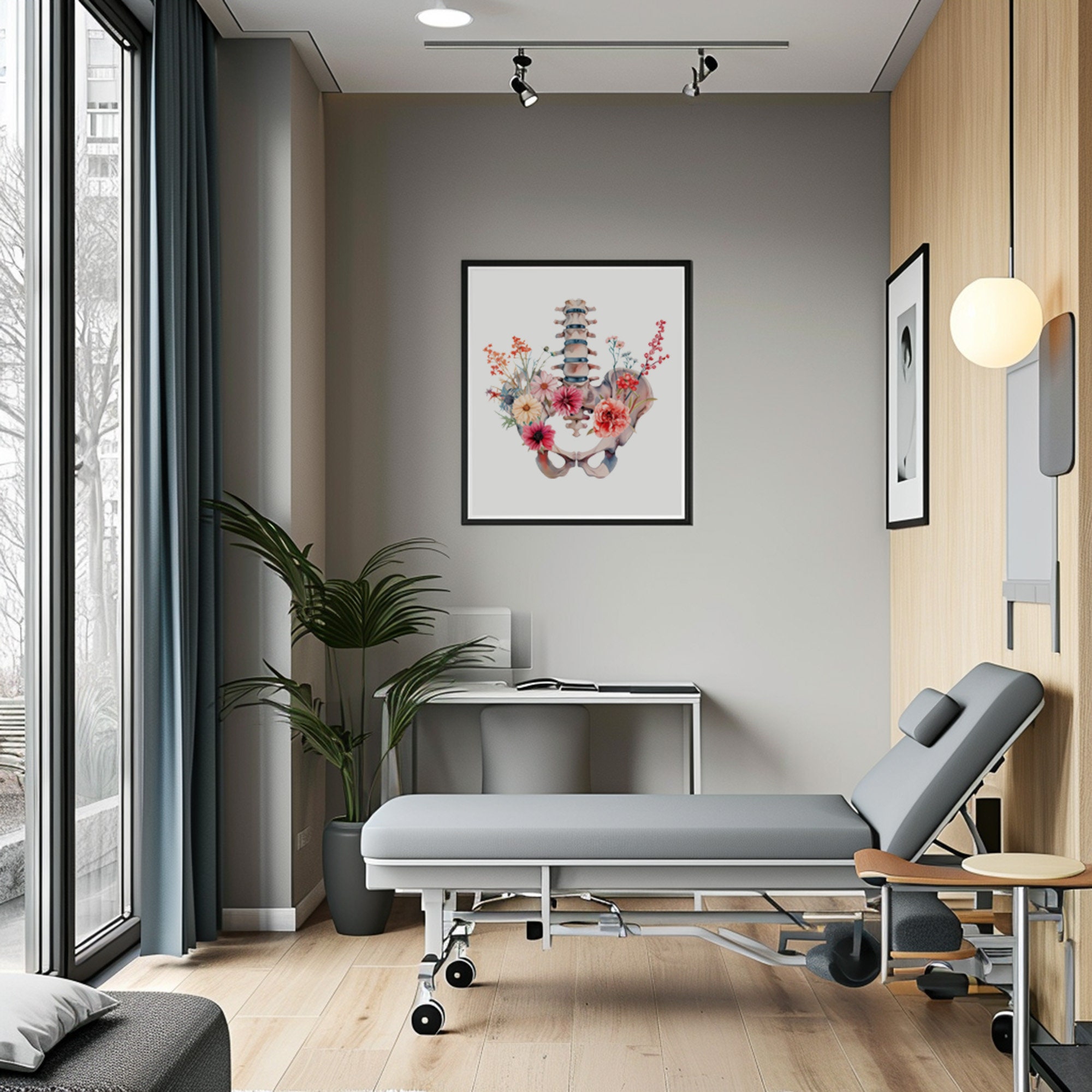 Pelvic Floor Art Print Physical Therapy Office Decor Pelvis Watercolor ...