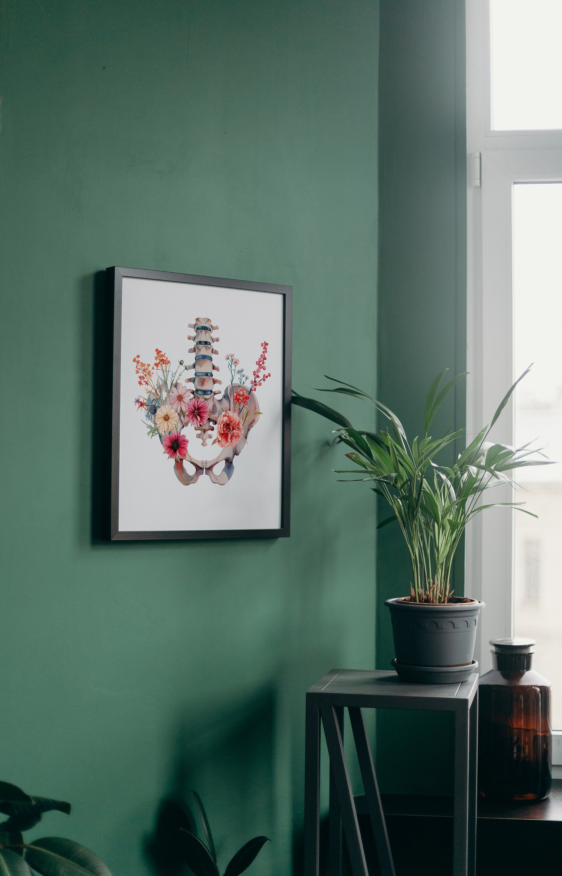Pelvic Floor Art Print Physical Therapy Office Decor Pelvis Watercolor ...