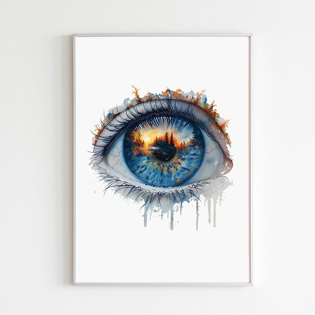 Eye Art Print Watercolor Eye Anatomy Artwork, Ophthalmologist Gift for ...