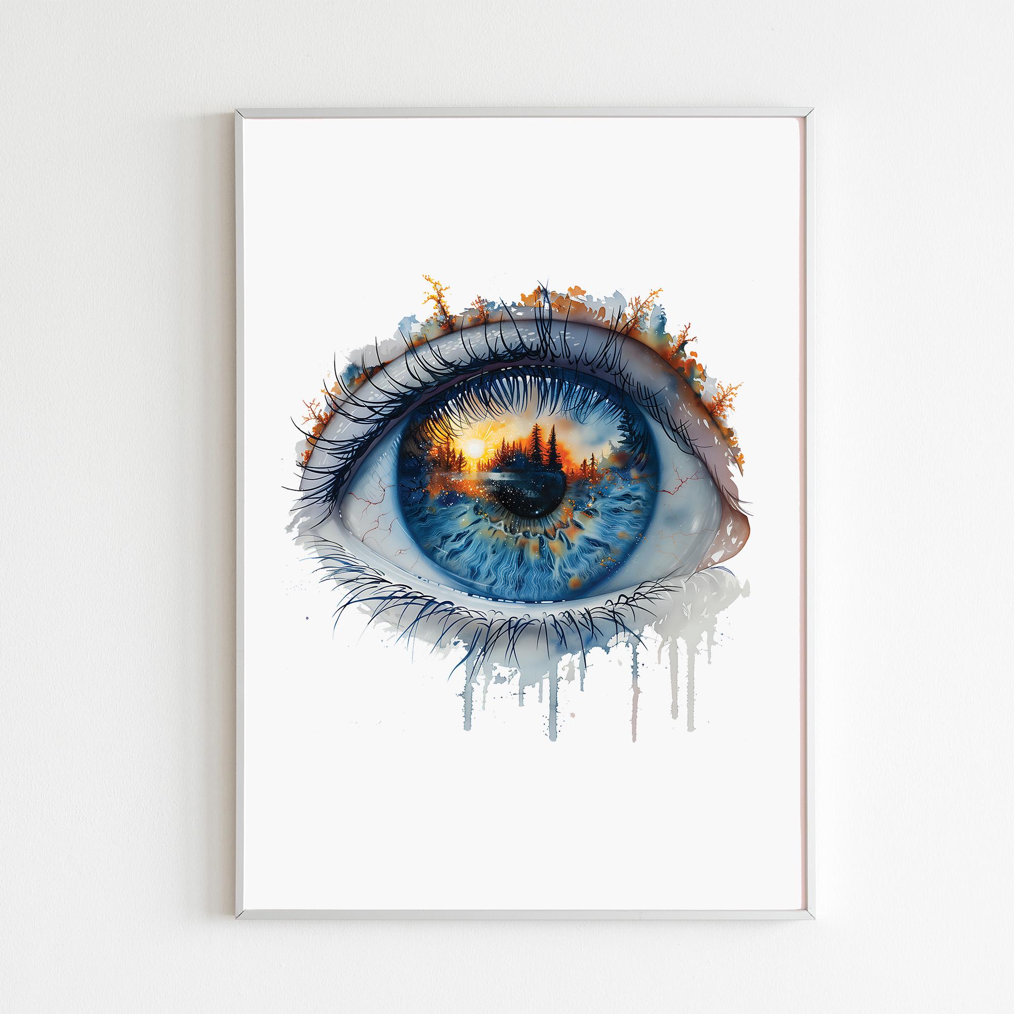 Eye Art Print Watercolor Eye Anatomy Artwork, Ophthalmologist Gift for ...