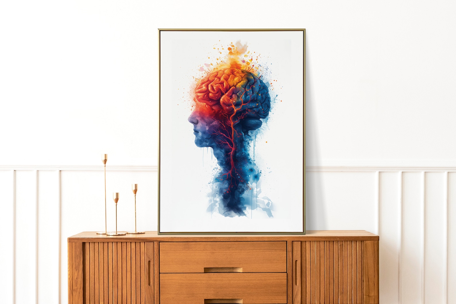 Human Brain Art Print Brain Watercolor Medical Science Art Neuroscience ...