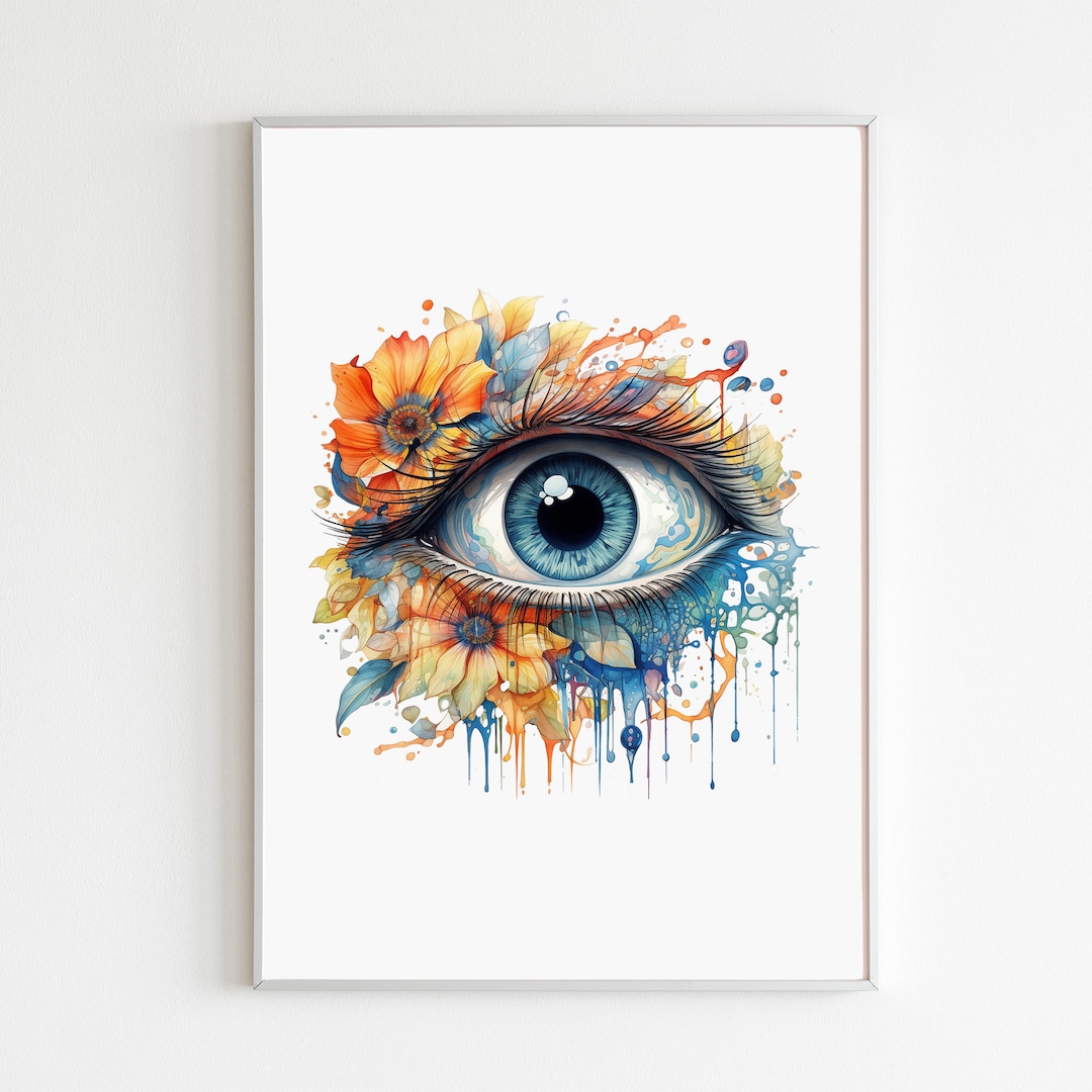 Human Eye Watercolor Art Print, Anatomical Eye Print, Ophthalmologist ...