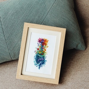 Floral Digestive System Watercolor Art Print, Anatomical Gut Flower ...