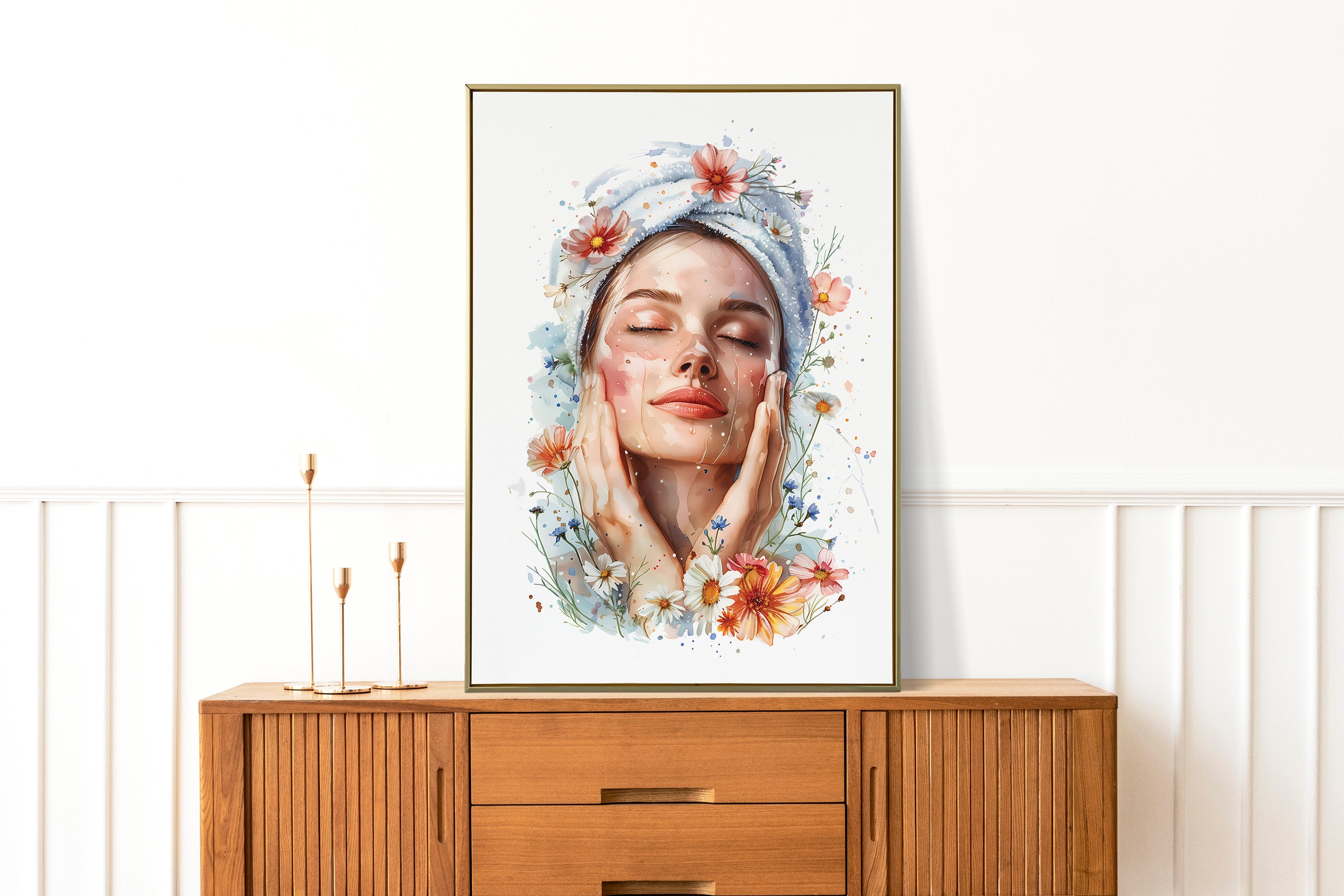 Medical Spa Art Facial Massage Room Decor Beauty Salon Wall Art ...