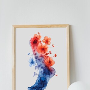 Foot Anatomy Art Print Set of 2 Orthopedic Wall Art Podiatrist Wall ...