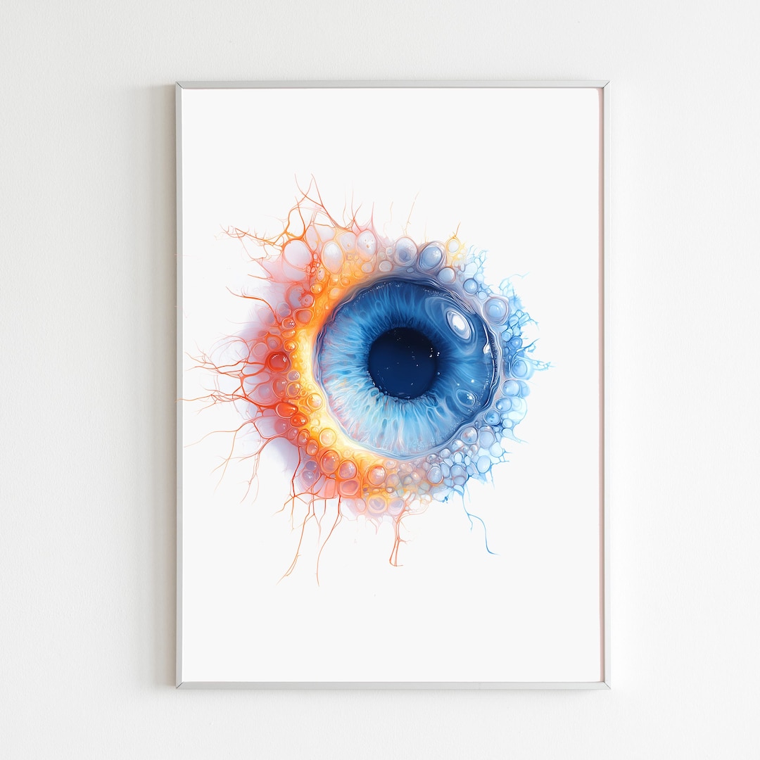 Human Eye Anatomy Art, Printable Watercolor Medical Wall Decor ...