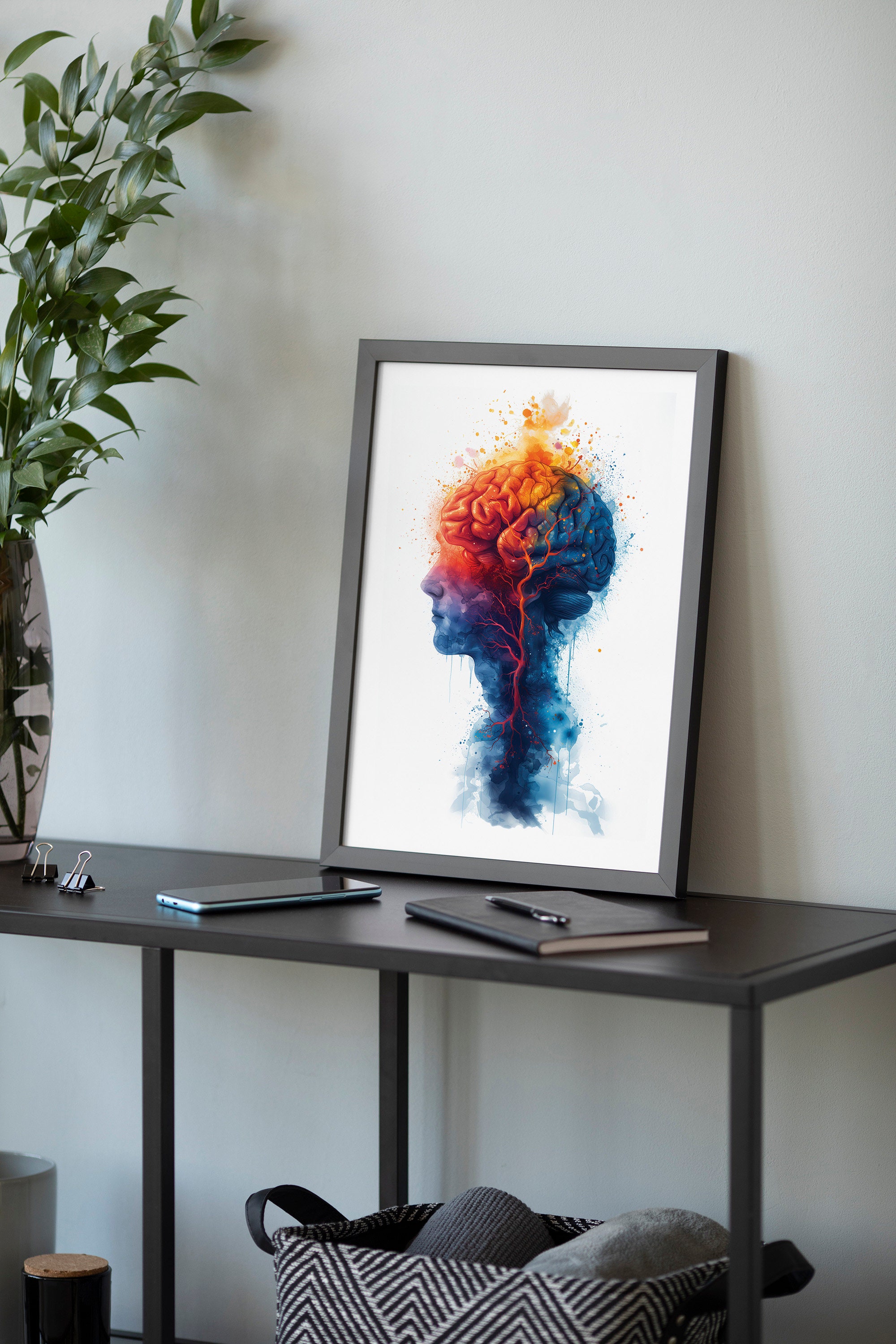 Human Brain Art Print Brain Watercolor Medical Science Art Neuroscience ...