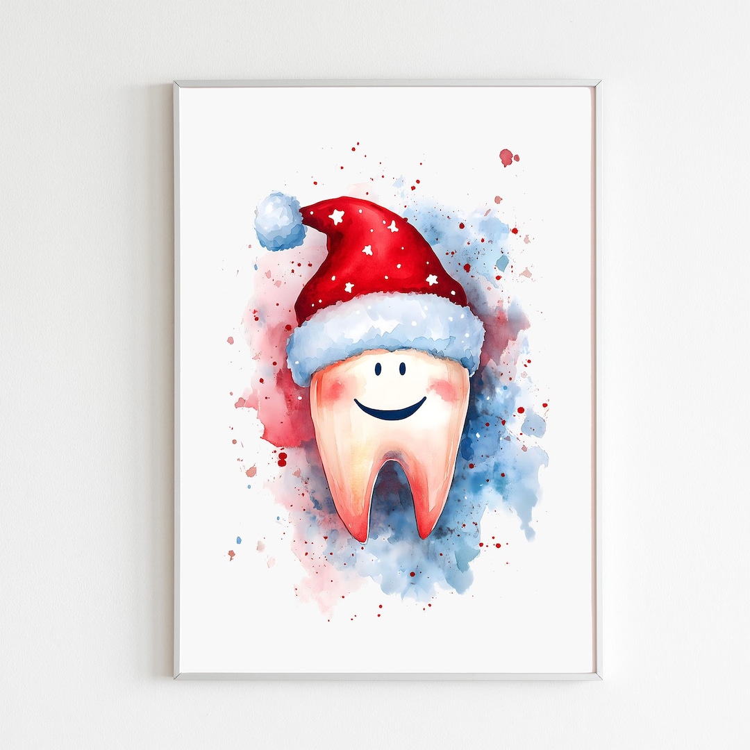Dental Office Decor for Christmas Printable Dentist Wall Art Holiday ...