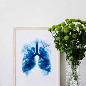 Air Lungs Art Print, Medical Office Wall Decor, Anatomical Pulmonary ...