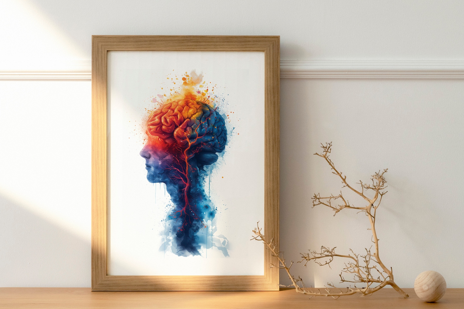 Human Brain Art Print Brain Watercolor Medical Science Art Neuroscience ...
