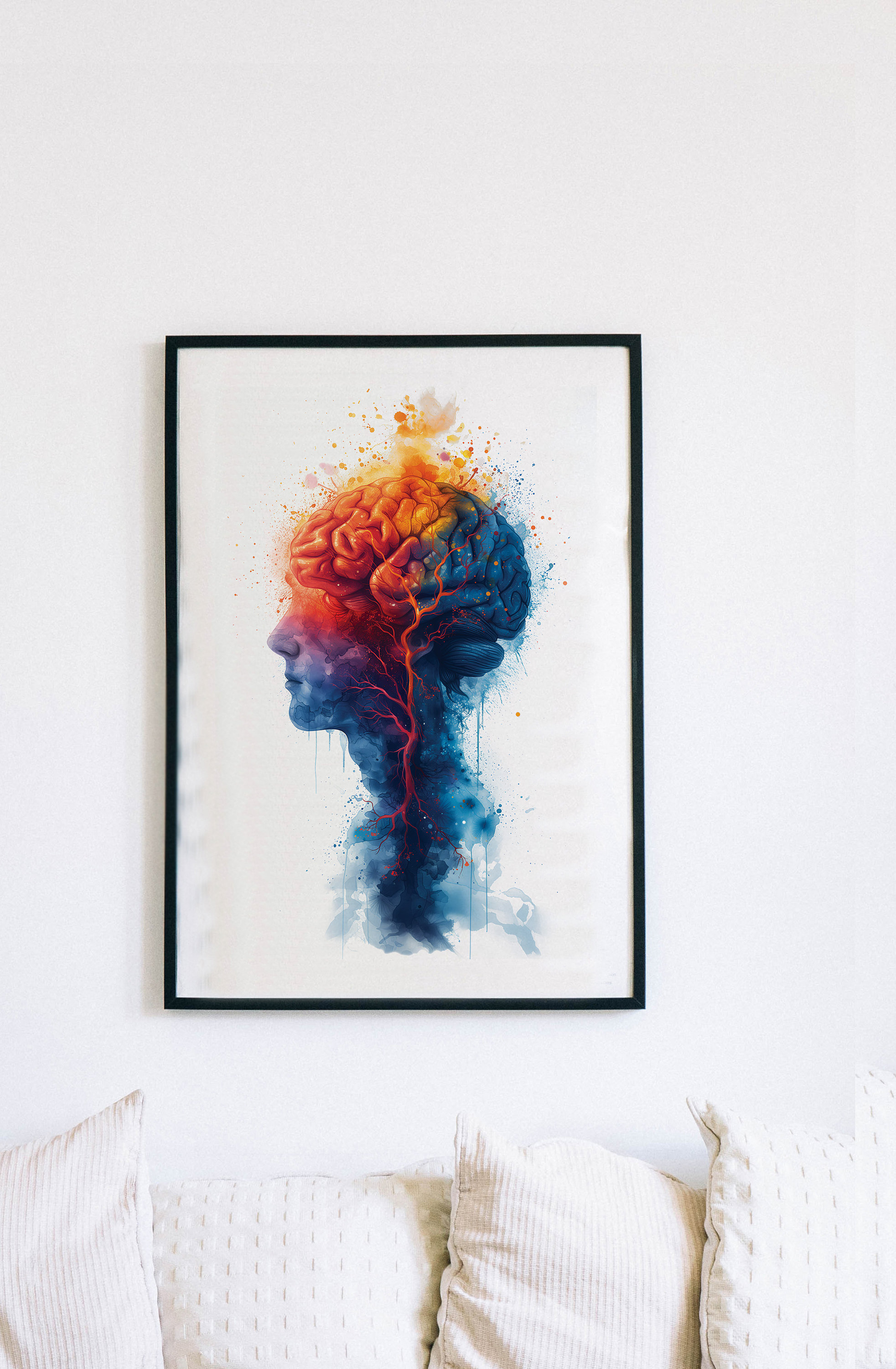 Human Brain Art Print Brain Watercolor Medical Science Art Neuroscience ...