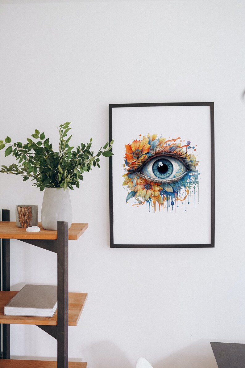 Human Eye Watercolor Art Print, Anatomical Eye Print, Ophthalmologist ...