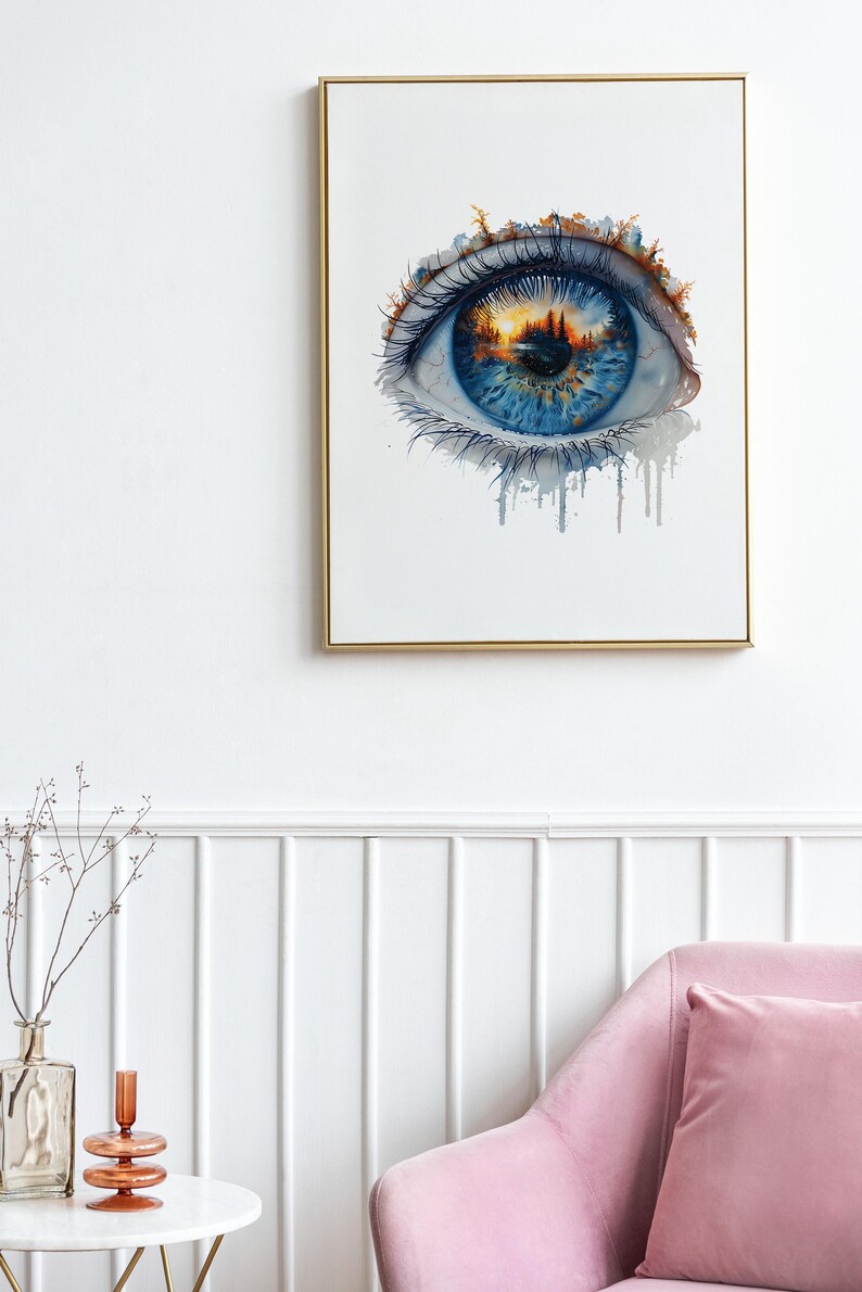 Eye Art Print Watercolor Eye Anatomy Artwork, Ophthalmologist Gift for ...