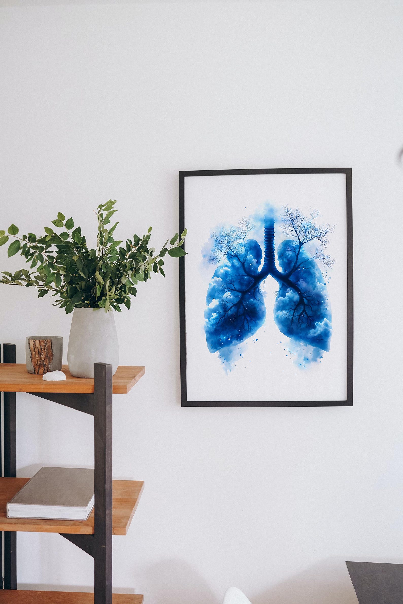 Air Lungs Art Print, Medical Office Wall Decor, Anatomical Pulmonary ...