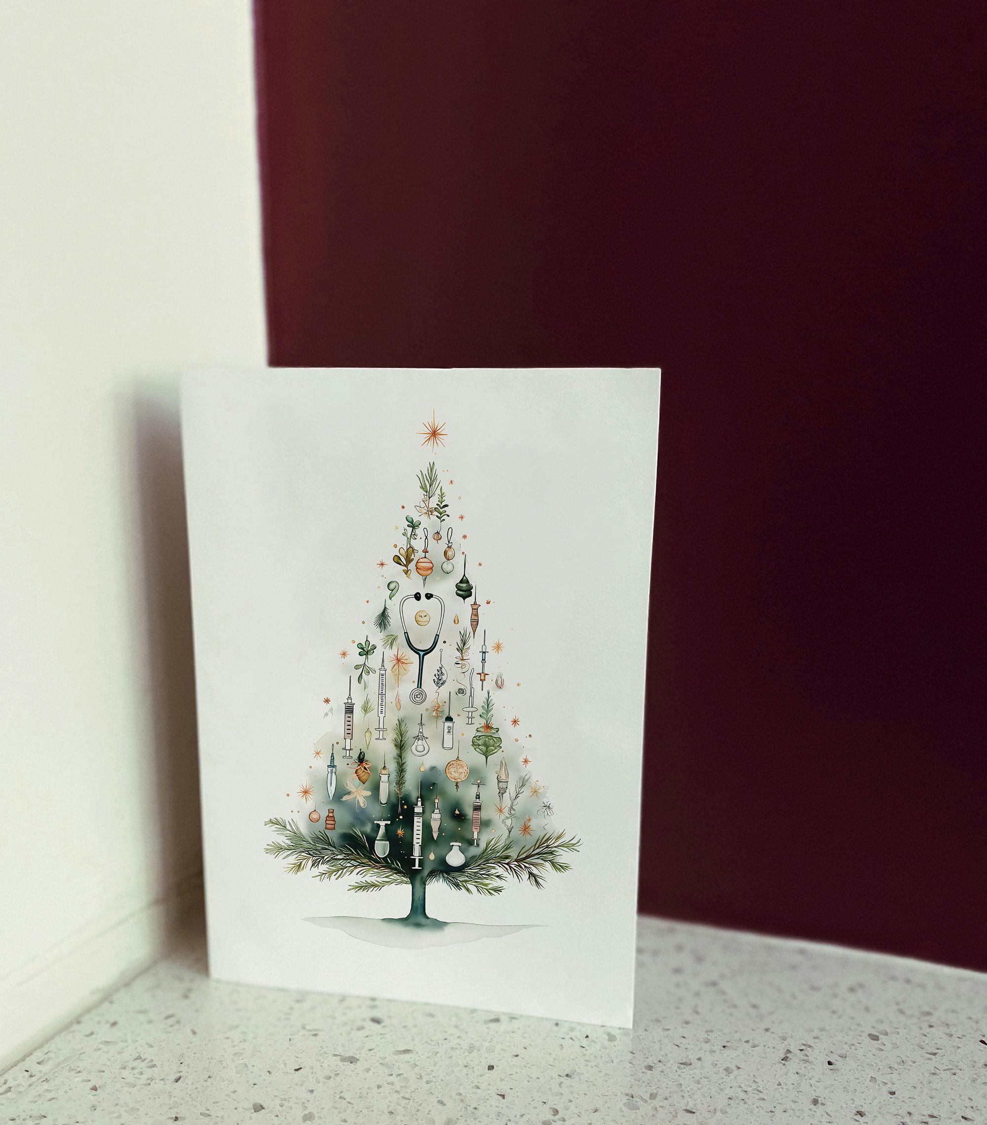 Christmas Tree Card for Doctors, Nurses & Medical Professionals ...