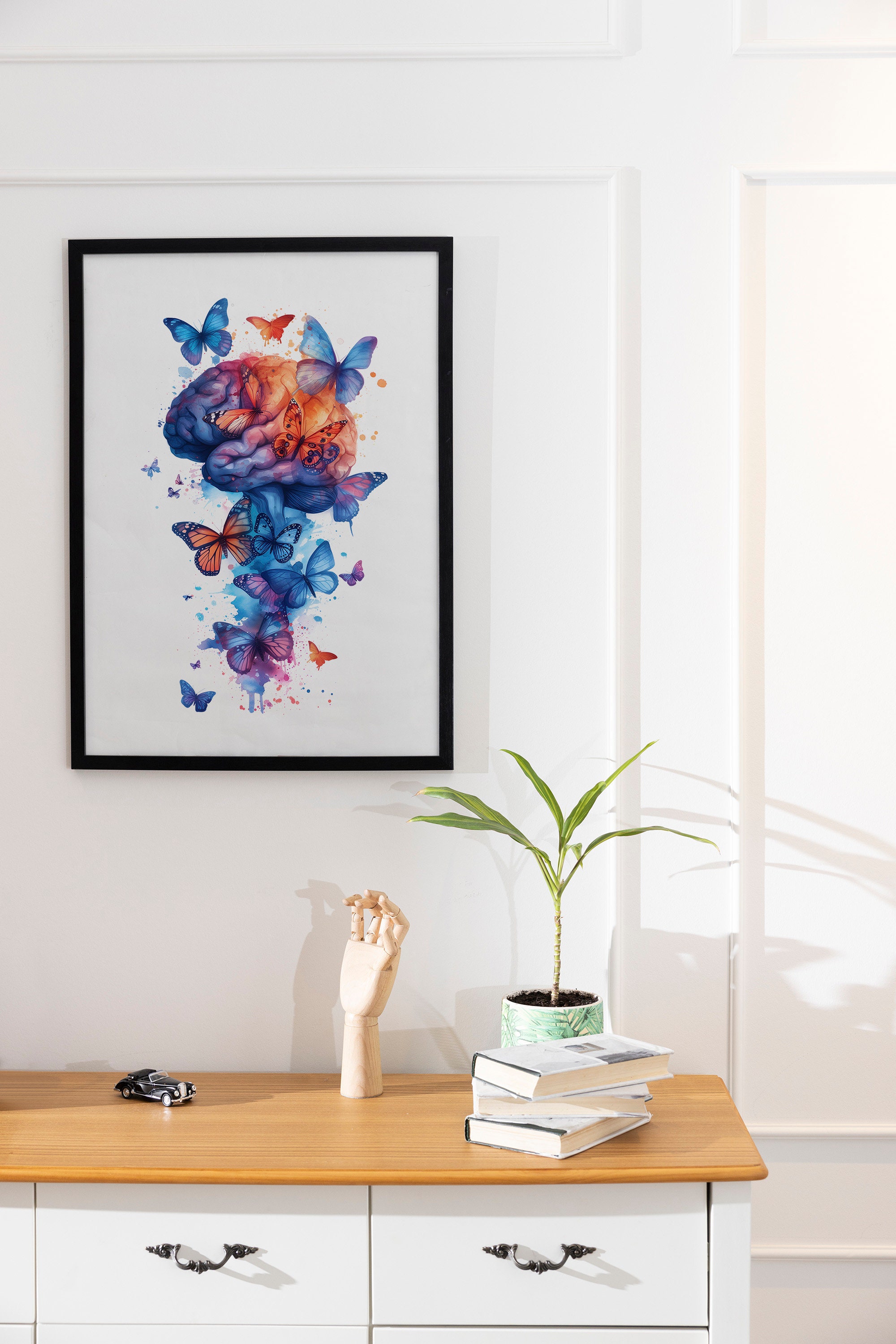 Brain Art Print Watercolor Brain Wall Art Dementia, Alzheimer ...