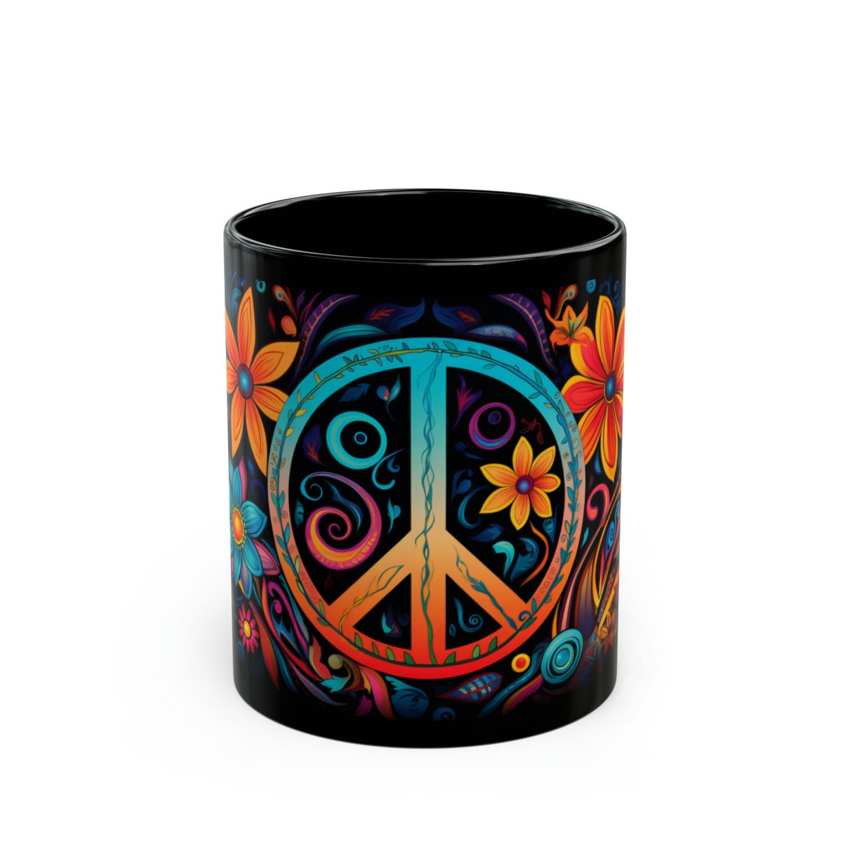 Flower Child Coffee Mug, Hippie Mug, Groovy Retro Mug, Ceramic Mug ...