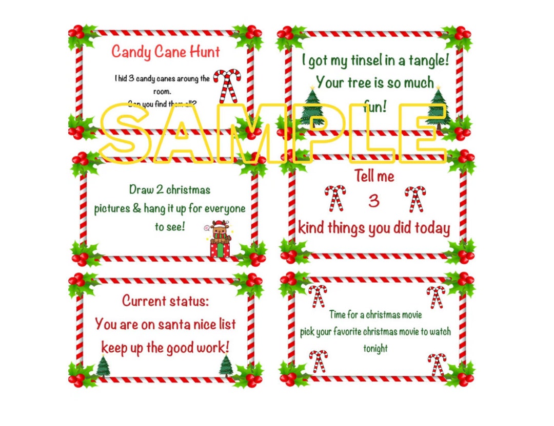 Editable Elf Note Cards Printable Elf Note Template - Etsy