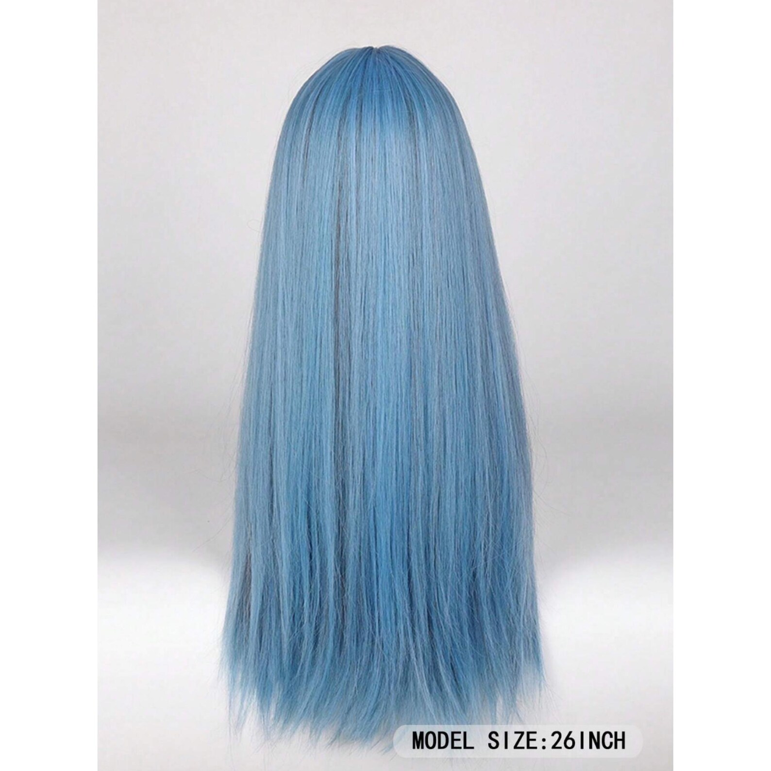 One Piece Daily Style 26 Inch Fashionable Blue Long Straight Synthetic ...