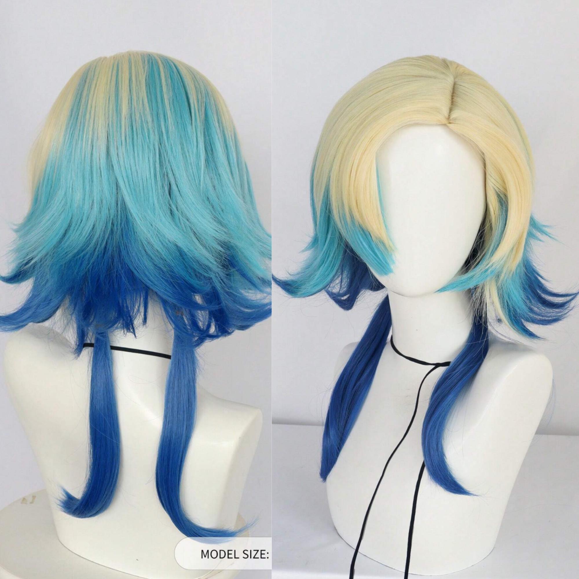 Jellyfish Modeling Side Parted Hairstyle Multi-color Wig Classical Flip ...