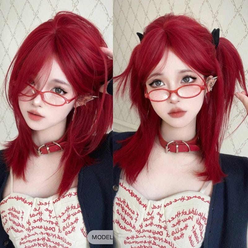 Red Wigs - Etsy