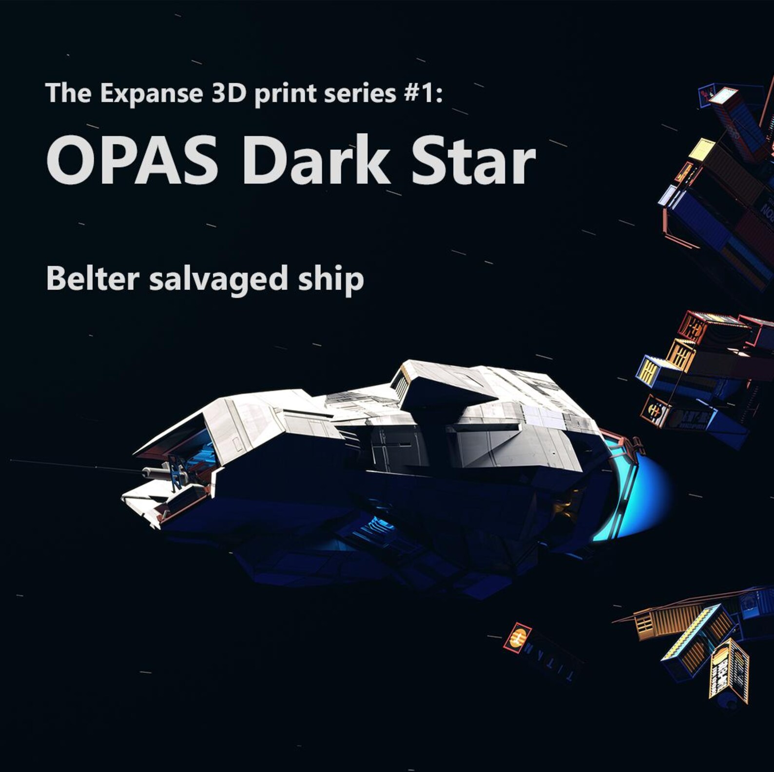 The Expanse OPAS Dark Star Ship Model - Etsy UK