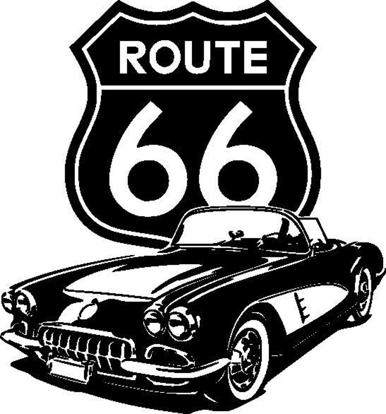 Route 66 Vector, 66, Vector, Digital Download, Vector Illustrations ...