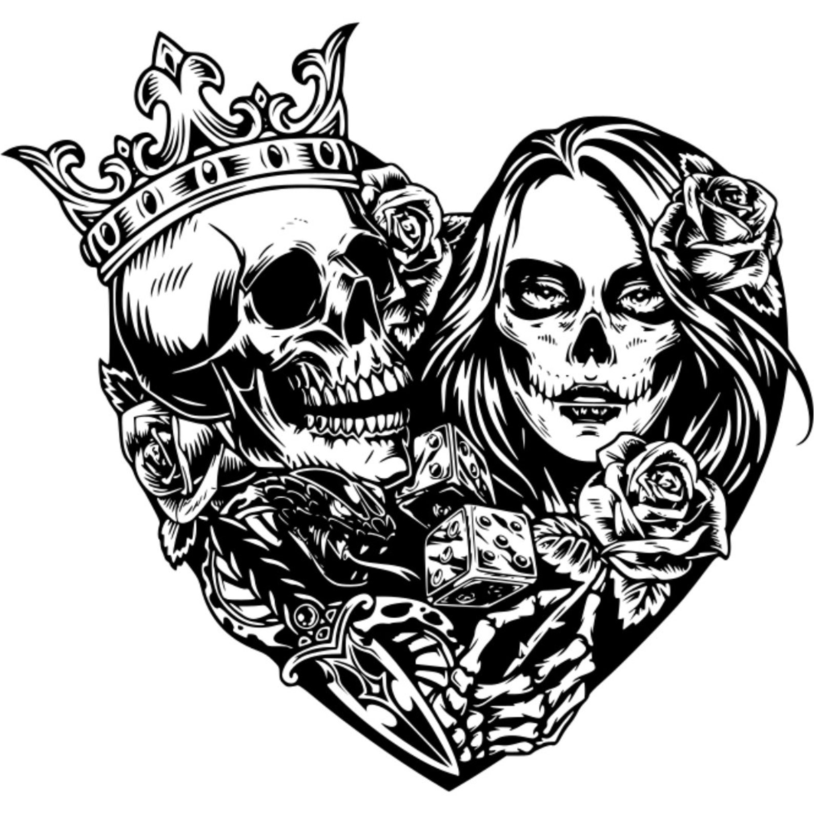 Chicano Skull Vector, Vector Art, Tattoo Illustration, Vector Idea ...