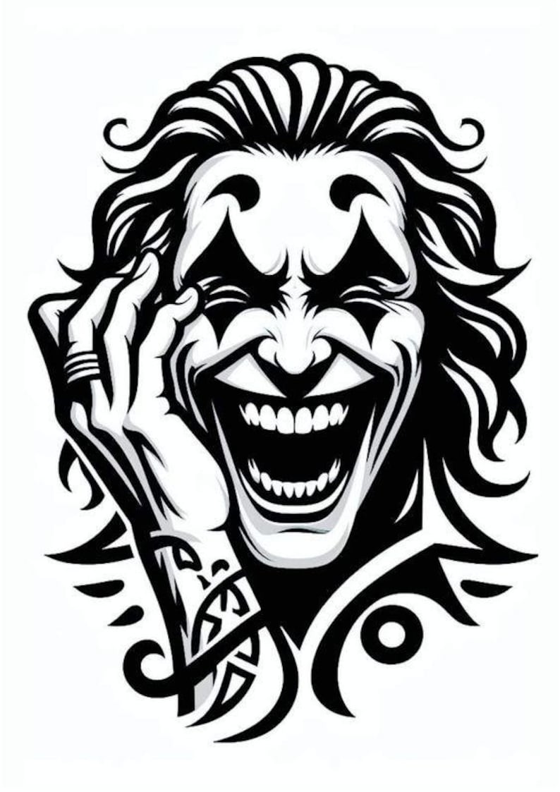 Joker Vector, Vector Art, Digital Download, Joker, Joker Art, SVG ...