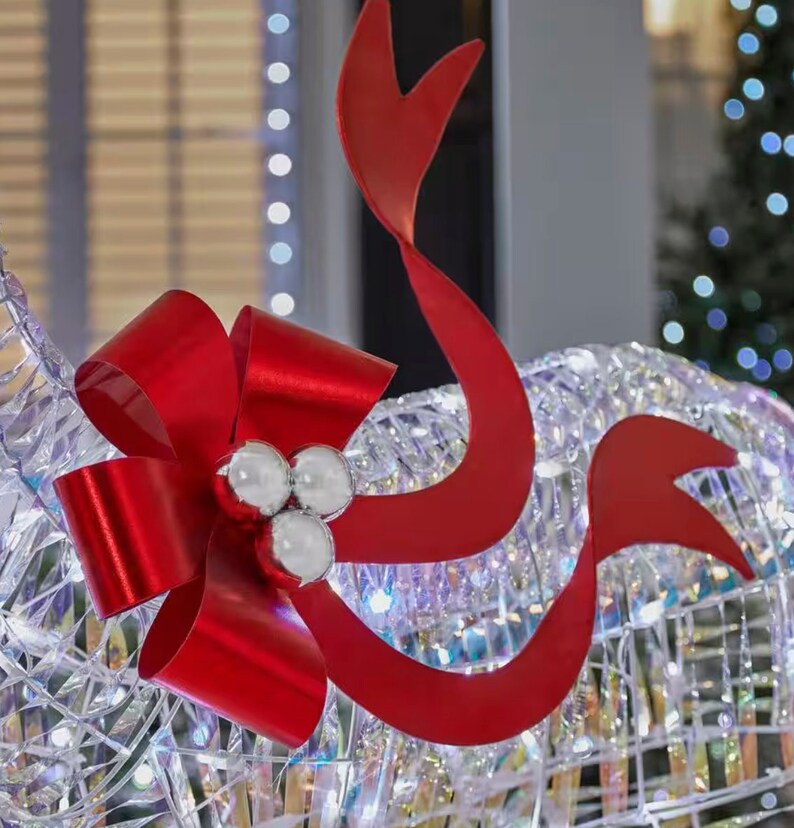 51 in Iridescent Ribbon Doe Yard Decoration Disco Statue - Etsy