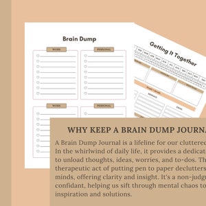 Brain Dump Journal: Productivity Planner, ADHD To-do List (printable ...