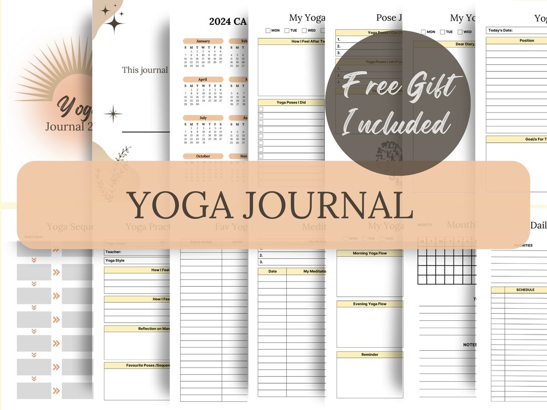 Yoga Journal Printable, Yoga Class Planner, 2024 Daily Planner ...