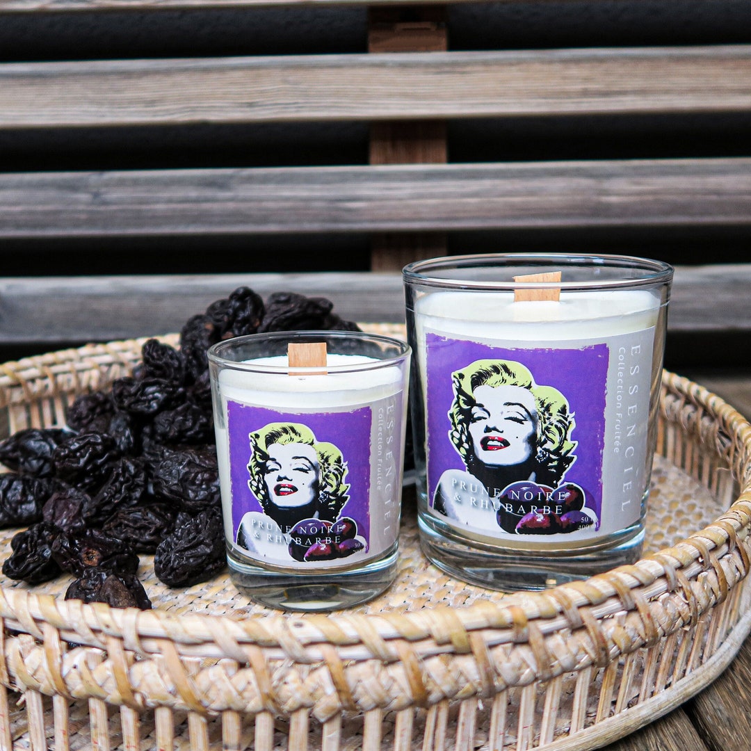 NEW 2024 Black Plum & Rhubarb Handmade Soy Wax Candle Natural Candles ...