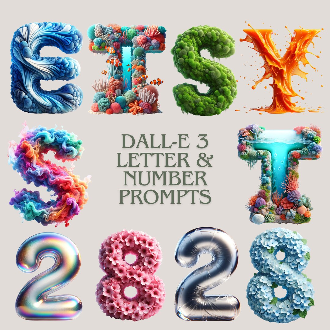Dalle 3 Prompts Guide Letters Numbers Prompts AI Prompts Dall-e V3 Prompts Prompt Letter Design ...