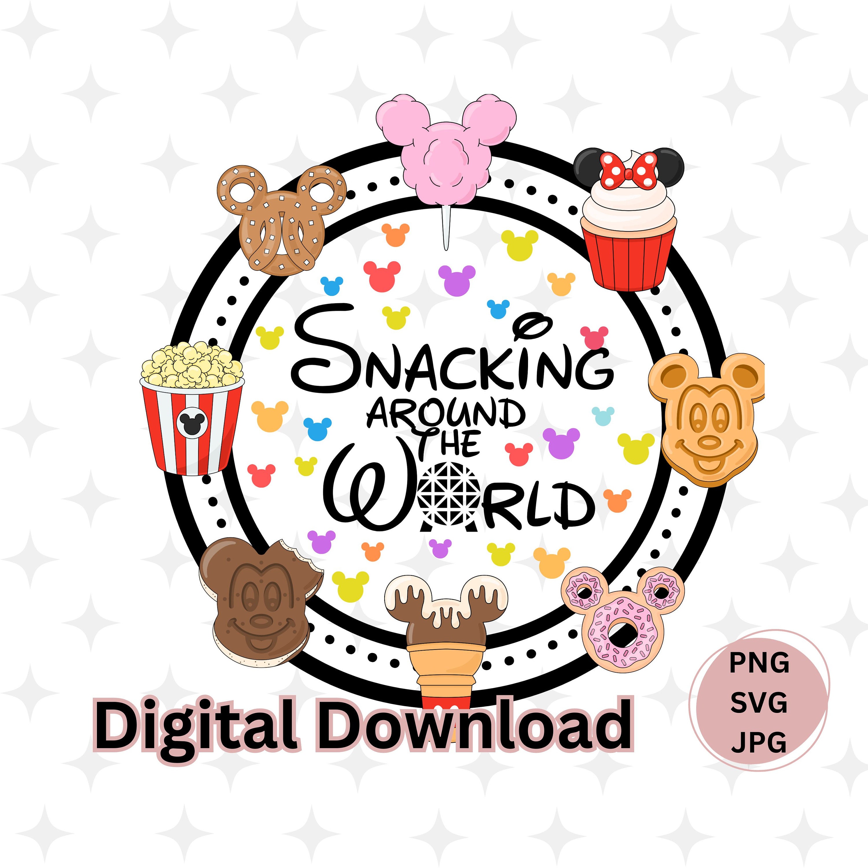Snacking Around the World Epcot Svg Png Instant Download Printable ...