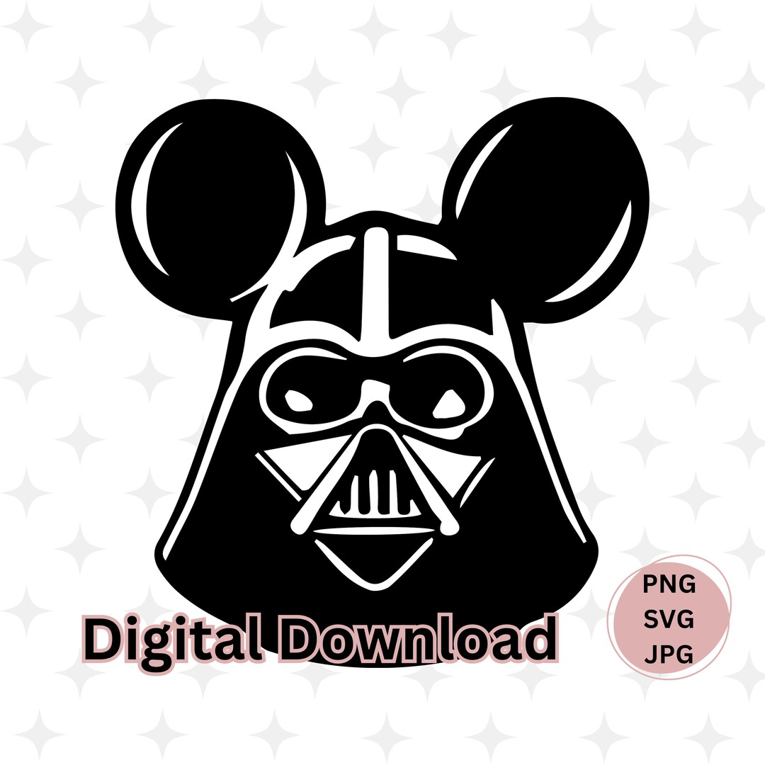 Darth Wearing Ears Svg Png Instant Download Printable Design Svg for ...