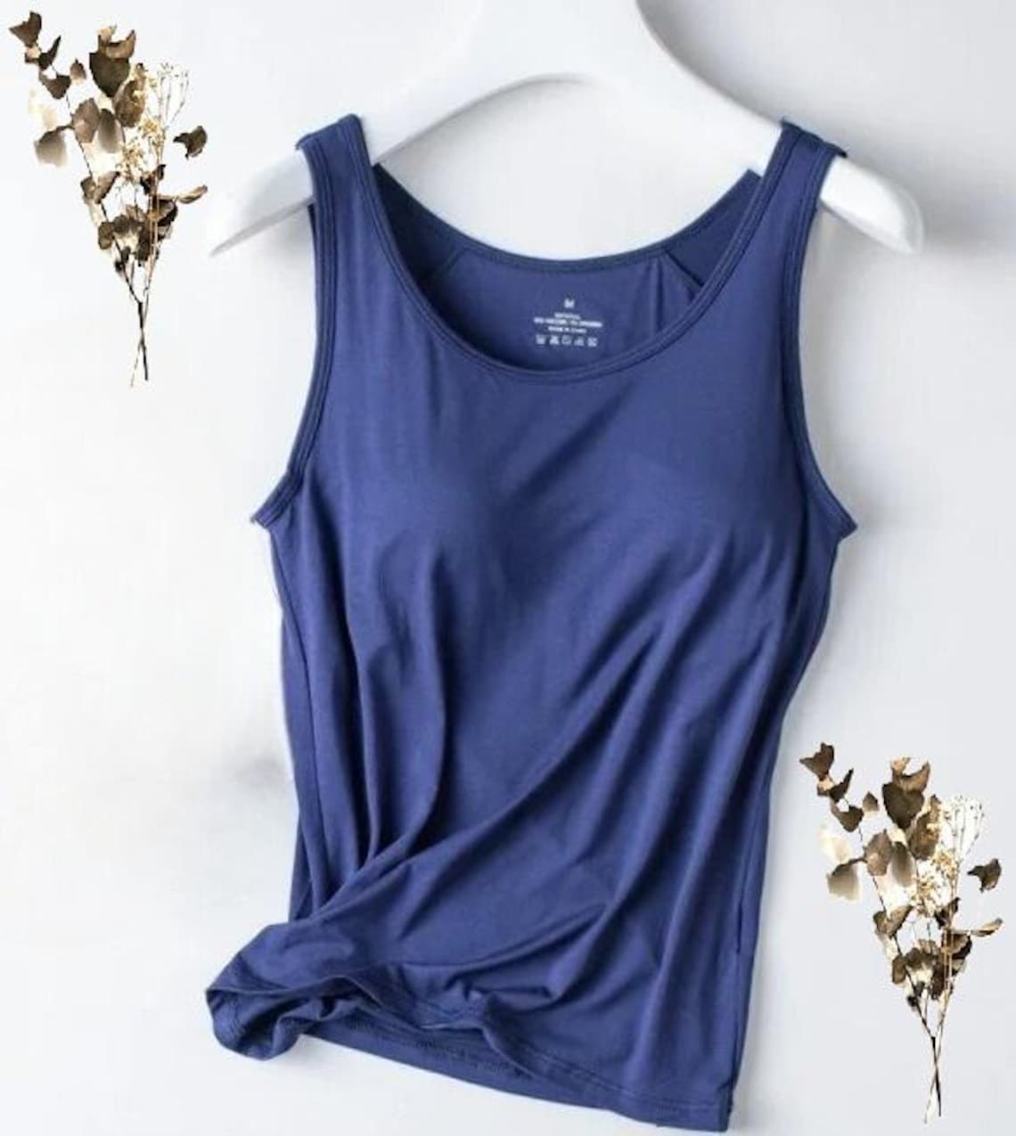 Shelf Bra Top With Removable Bra Cups Tank Top - Etsy