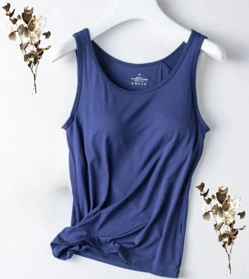 Shelf Bra Top With Removable Bra Cups Tank Top - Etsy