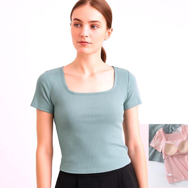 T Shirt With Bra Built In - Etsy